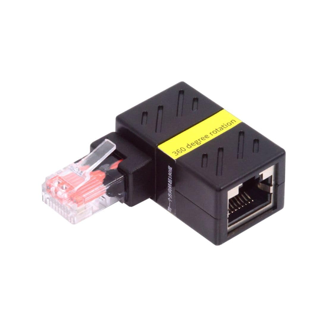 CY CAT6 UTP Male to Female 360 Degree Angled Rotating Adapter RJ45 8P8C ...