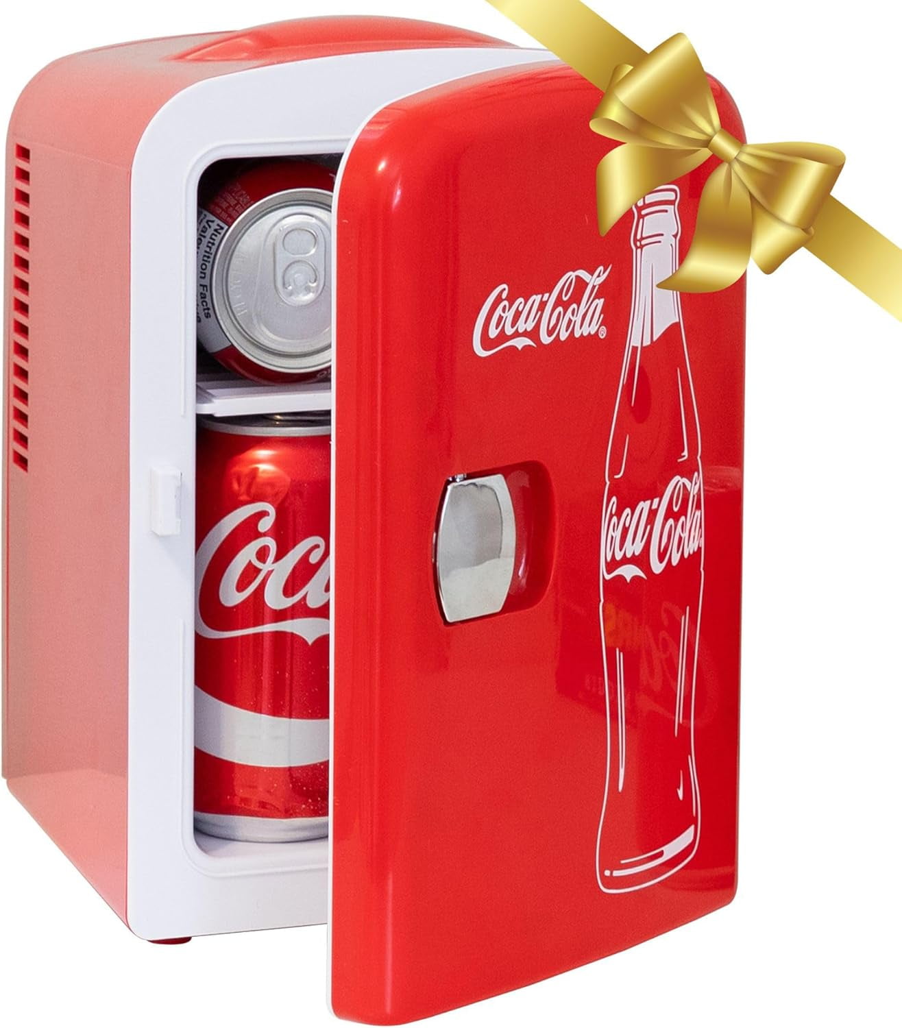 CY Coca Cola Mini Fridge for Bedroom SkincareRefrigerator Classic Coke ...