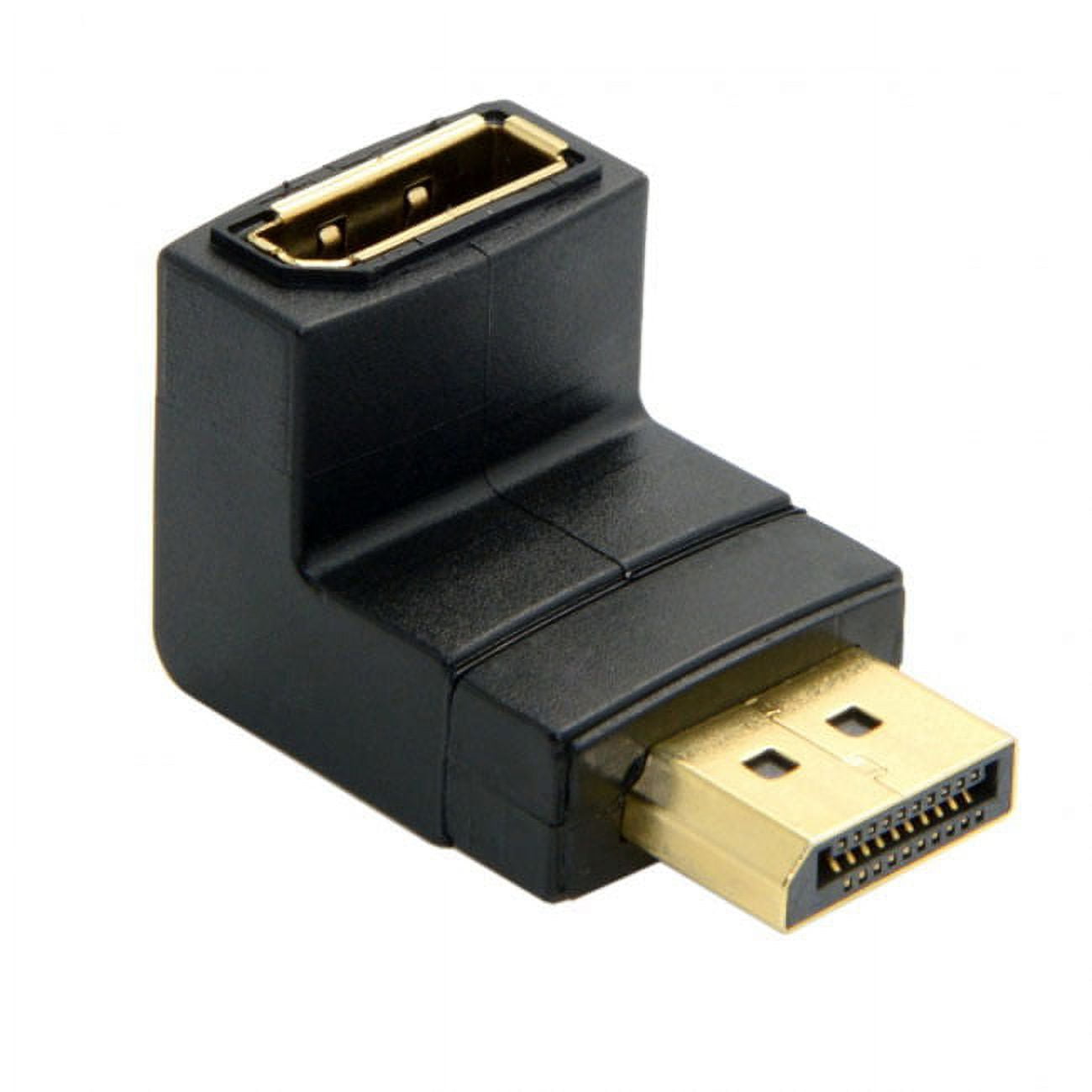 CY Down Angled 90 Degree DisplayPort Male to Female Extension Adapter ...