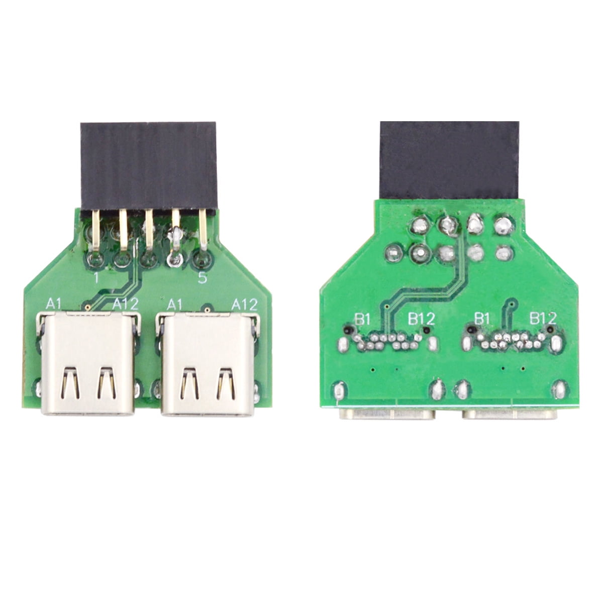 CY Dual Ports USB 3.1 Type C USB-C Female to USB 2.0 Motherboard 9pin ...