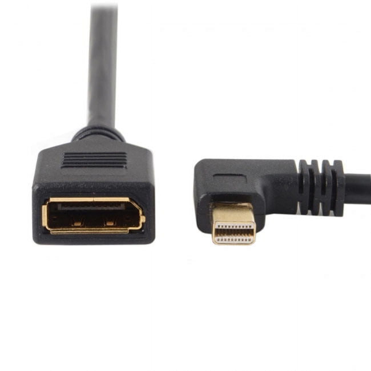 CY Left Angled Mini DP DisplayPort 90 Degree to DisplayPort Female ...