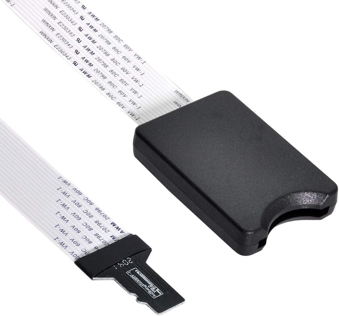 CY Memory Card Kit Micro-SD TF Male to SD Female Extension Soft Flat ...