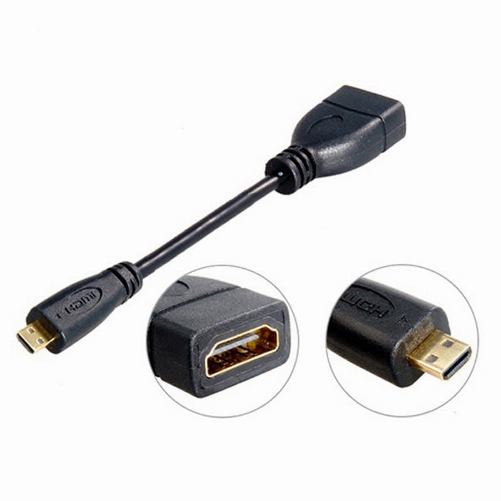 CY Micro HDMI Male to HDMI Female Adapter Short Cable 10cm for TV ...