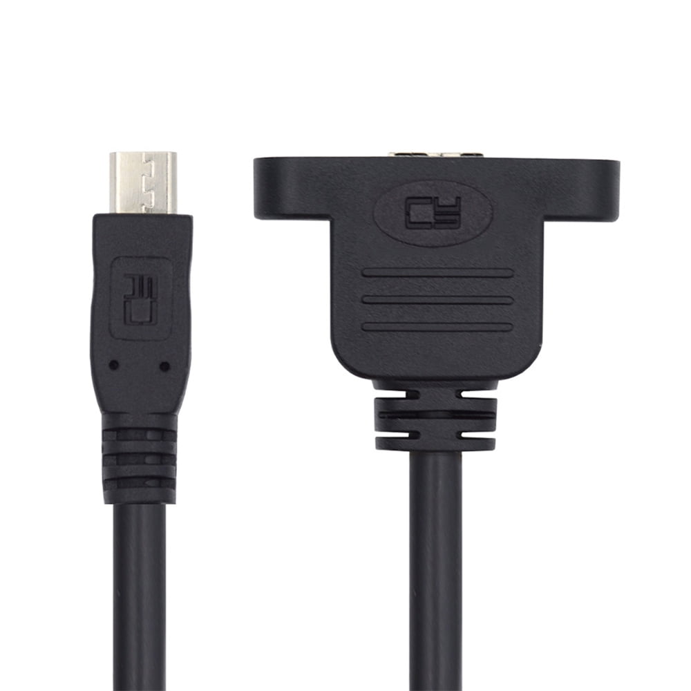 CY Micro USB 2.0 5Pin Male to Micro 3.0 Type-B Female Screw Mount Type ...