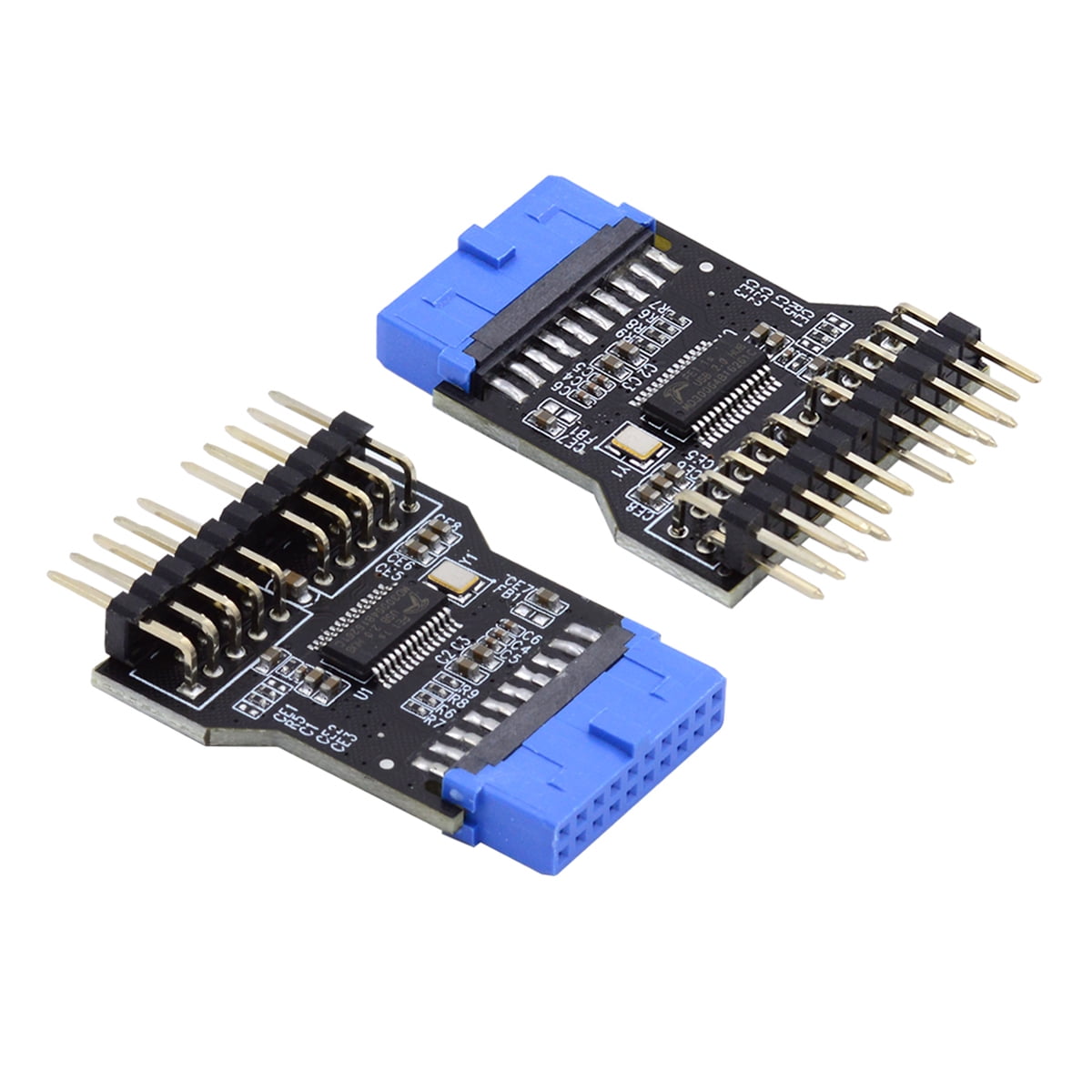 CY Motherboard 19pin USB 3.0 Header 1 to 2 USB2.0 9Pin Female Extension ...