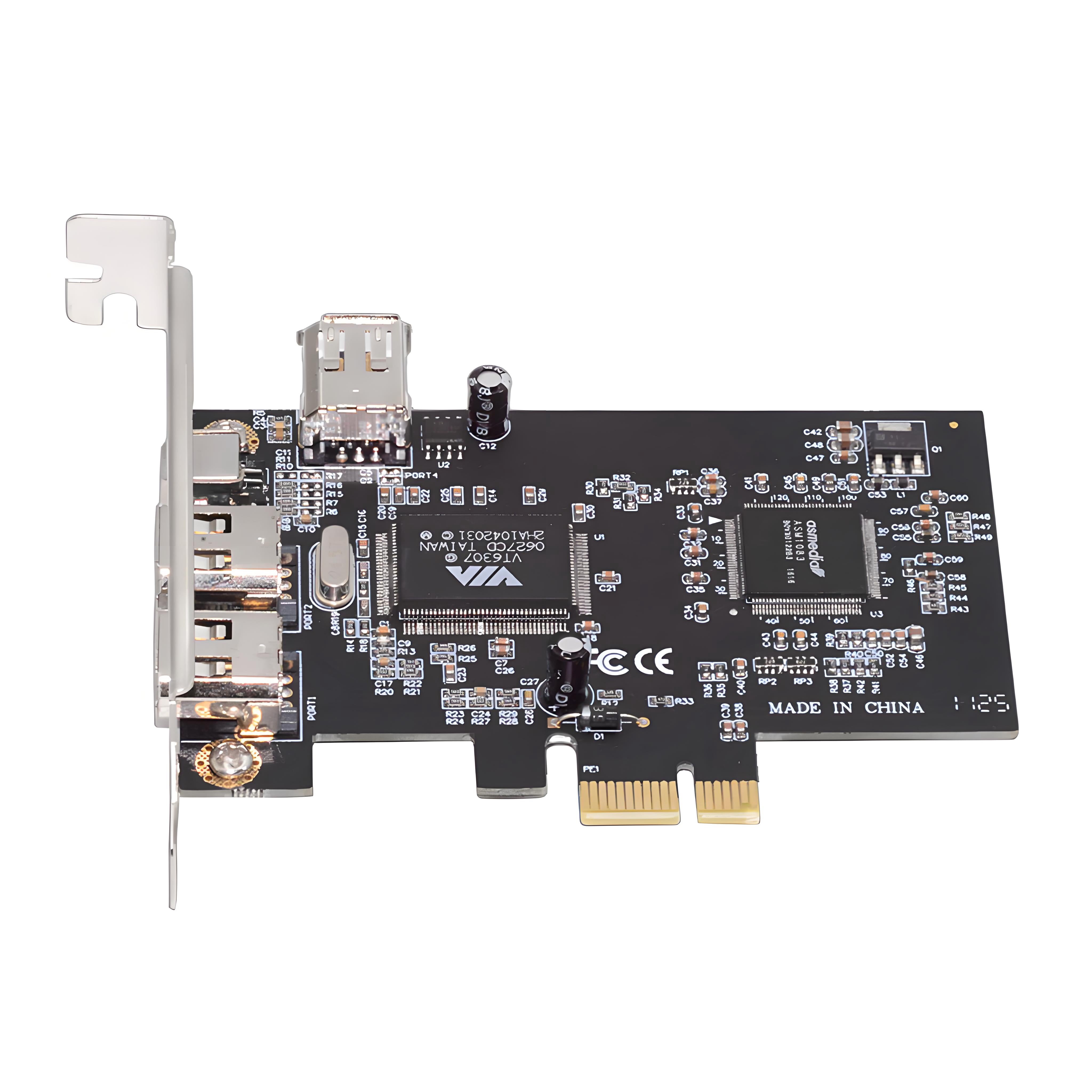 CY PCI-E 1X 4X 16X to Firewire 400 Capture Card IEEE 1394a PCI Express ...