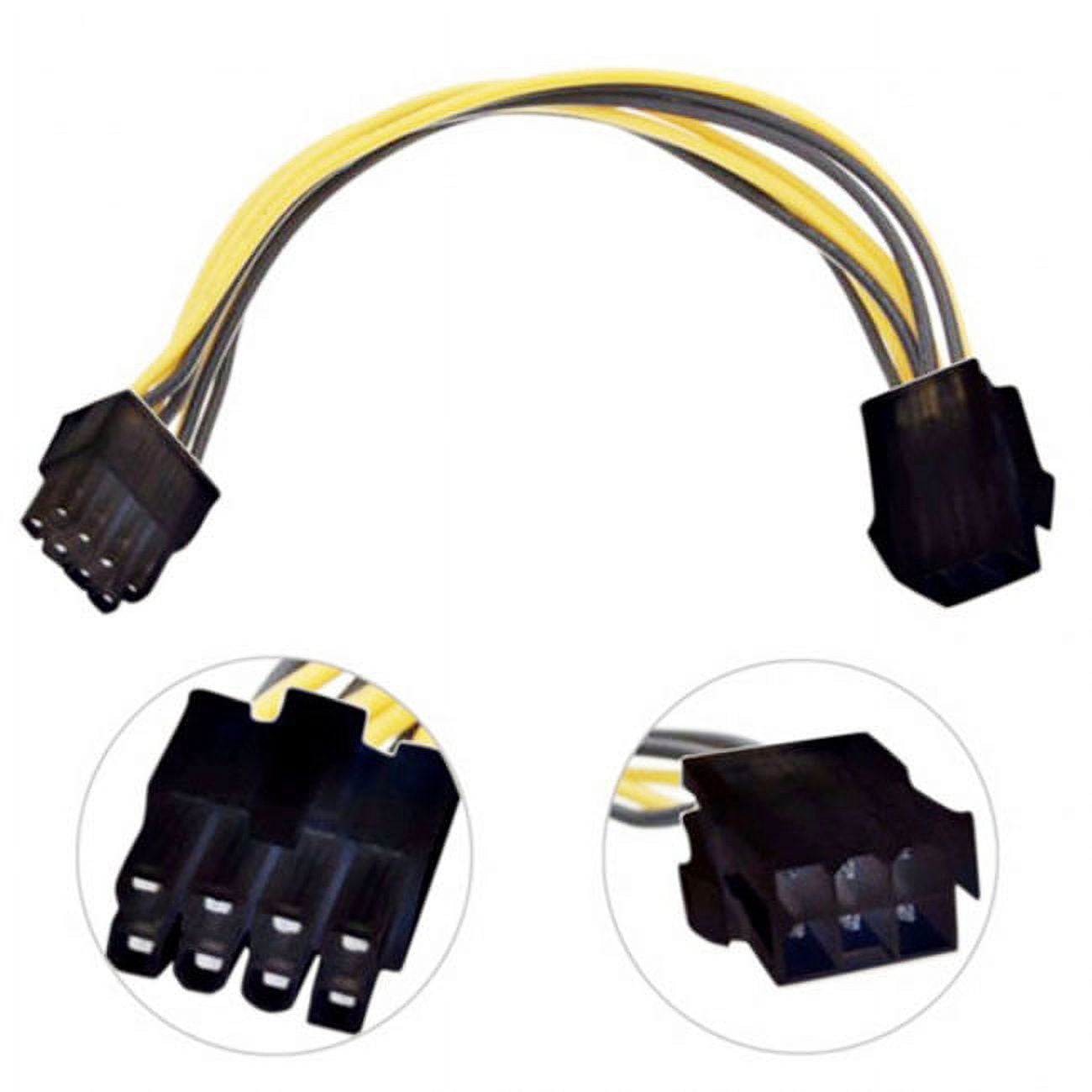 CY PCI-E PCI Express 6 Pin Male to 8 Pin Female Video Card Extension ...