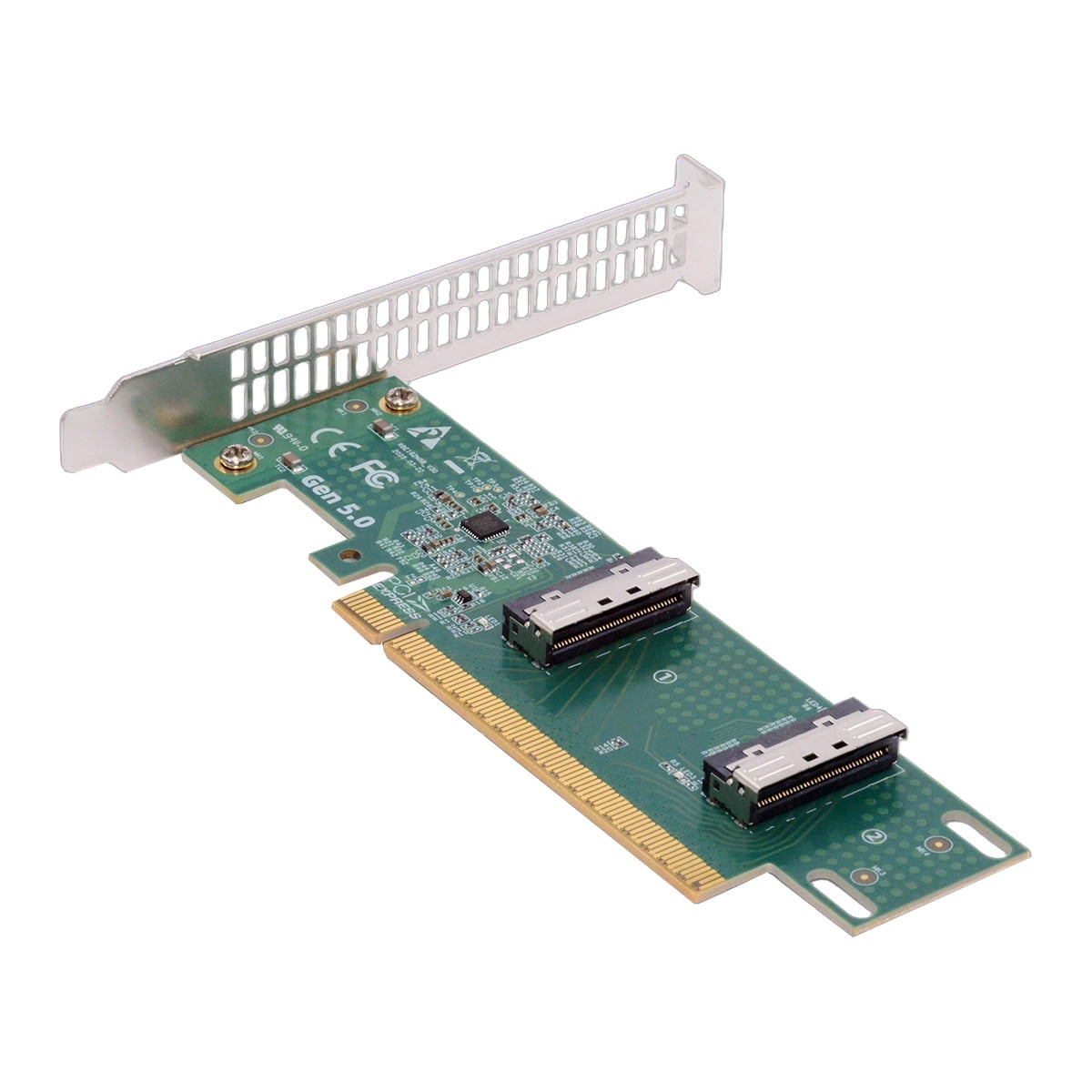 CY PCIE5.0 PCI-Express 16x to Dual MCIO 8i Mini Cool Edge IO SFF-TA ...