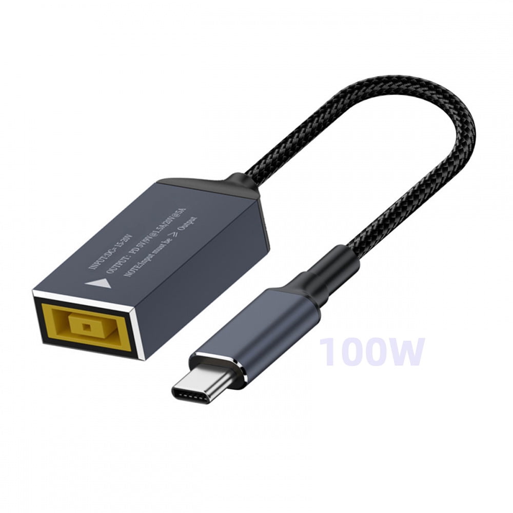 CY Rectangle Jack Thinkpad X1 Input to USB-C Type-C Power 100W Charge ...