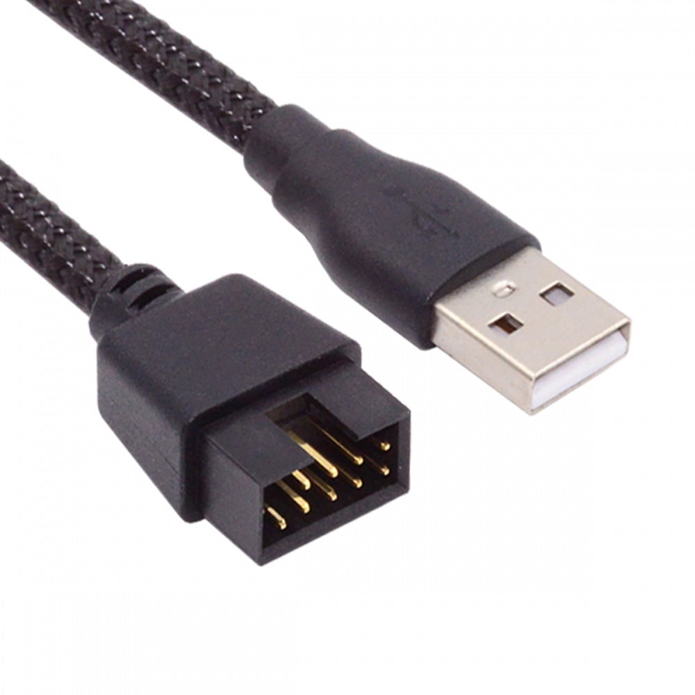 CY Single USB 2.0 Male Type-A to Motherboard 9Pin 10Pin Male Header ...