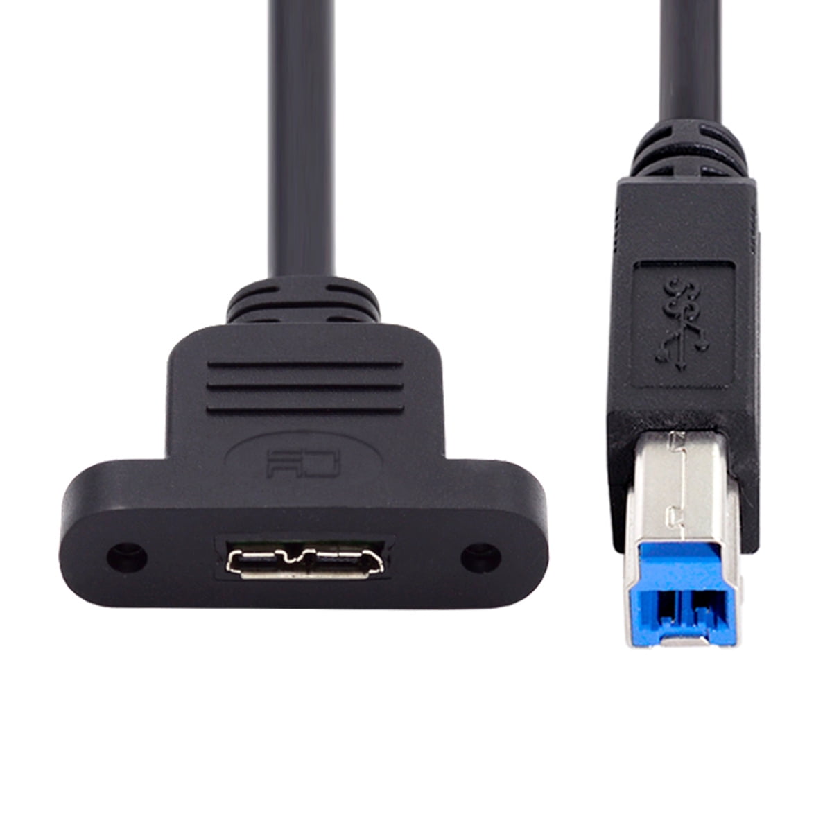 CY Type-B USB 3.0 Male to Micro 3.0 Type-B Female Screw Mount Type ...