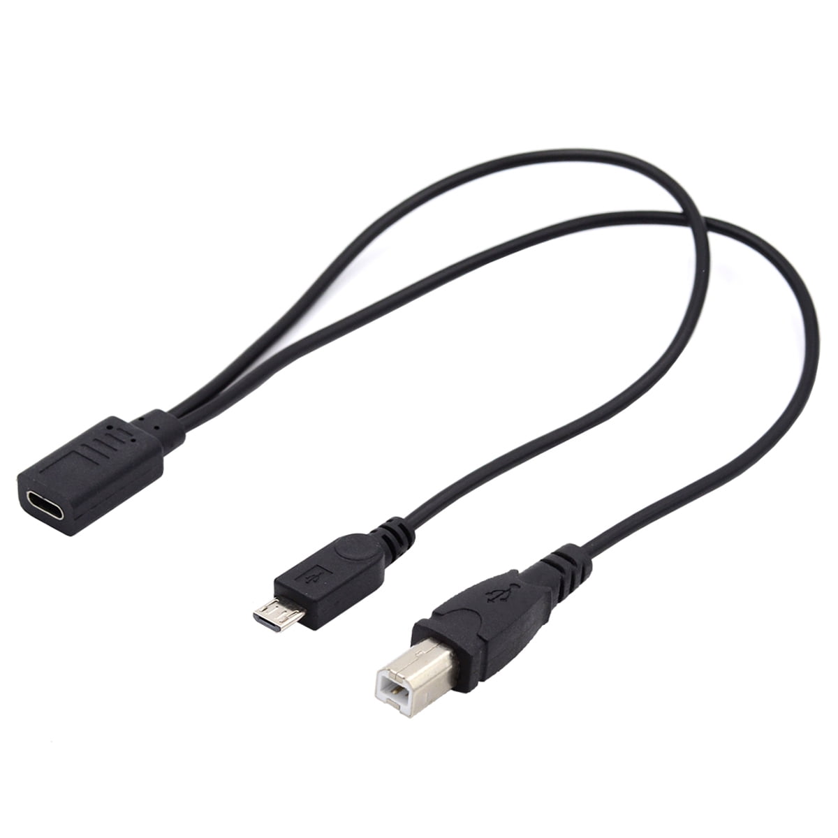 CY Type-C USB-C Female to USB2.0 Standard Type-B & Micro USB Male ...