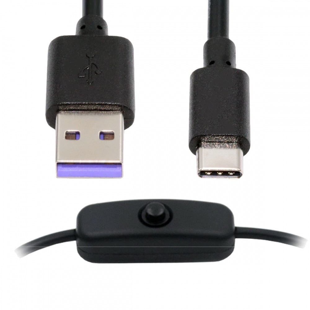 CY Type-C USB2.0 to Type-A Cable with On Off Power Switch Button USB-C ...