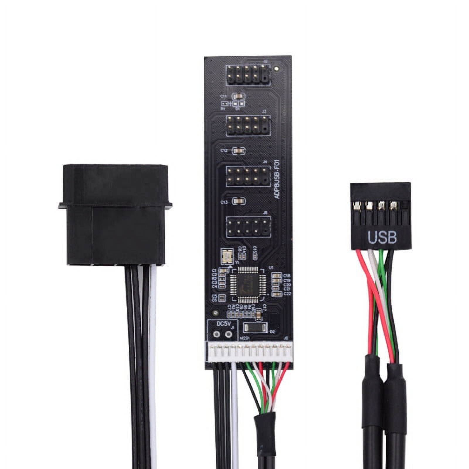 CY USB 2.0 9pin 10pin Header 1 to 4 Female Splitter Extension Cable HUB ...