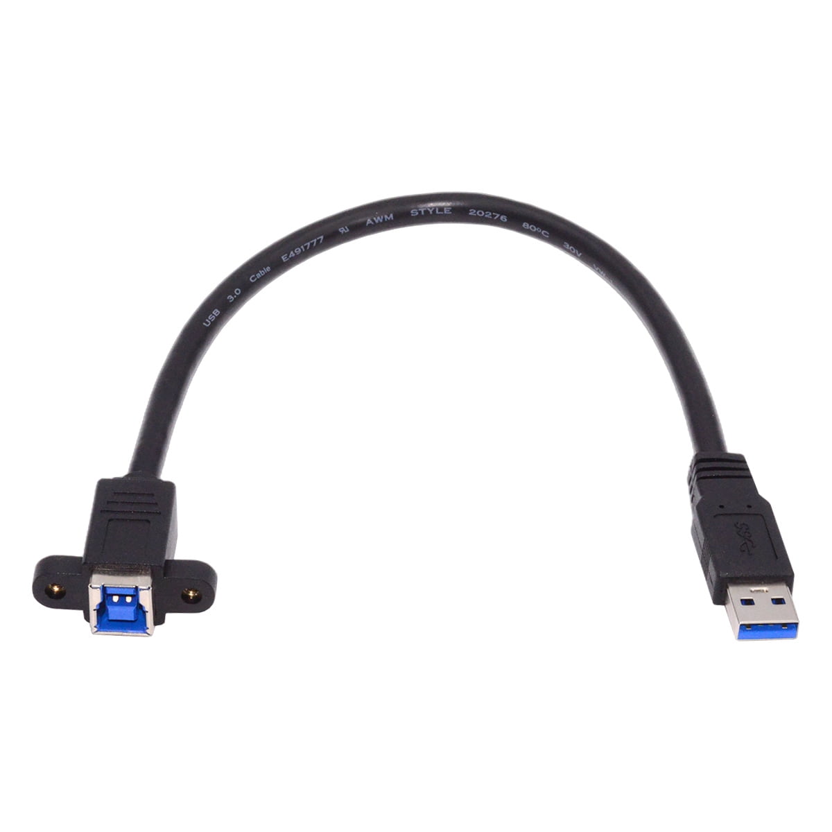 CY USB 3.0 Type-B Female to USB3.0 Type-A Male Cable Extension 5Gbps for Disk SSD Camera Data ...