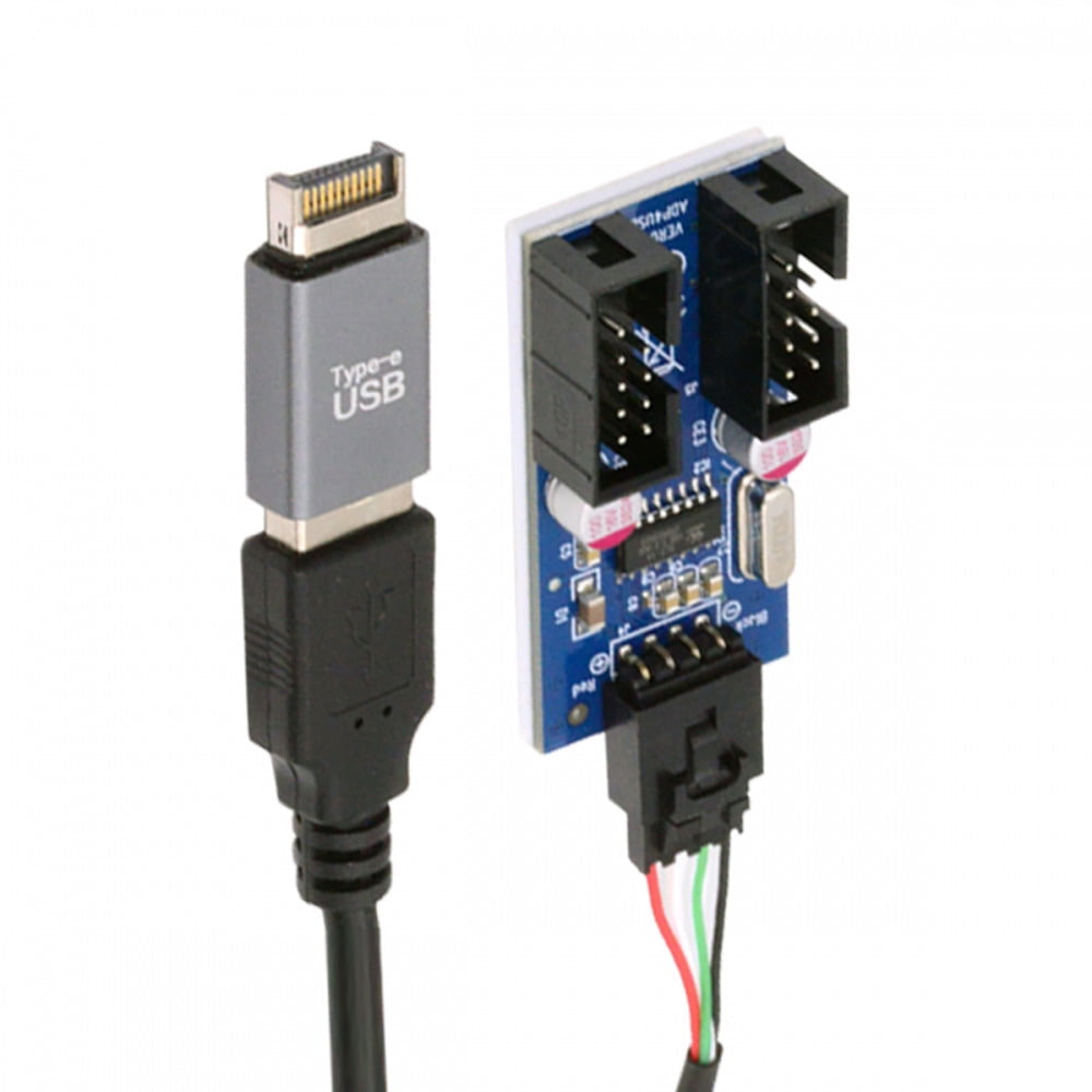 CY USB 3.1 Front Panel Header Male Type-E to USB 2.0 Type-A Male 1 to 2 ...