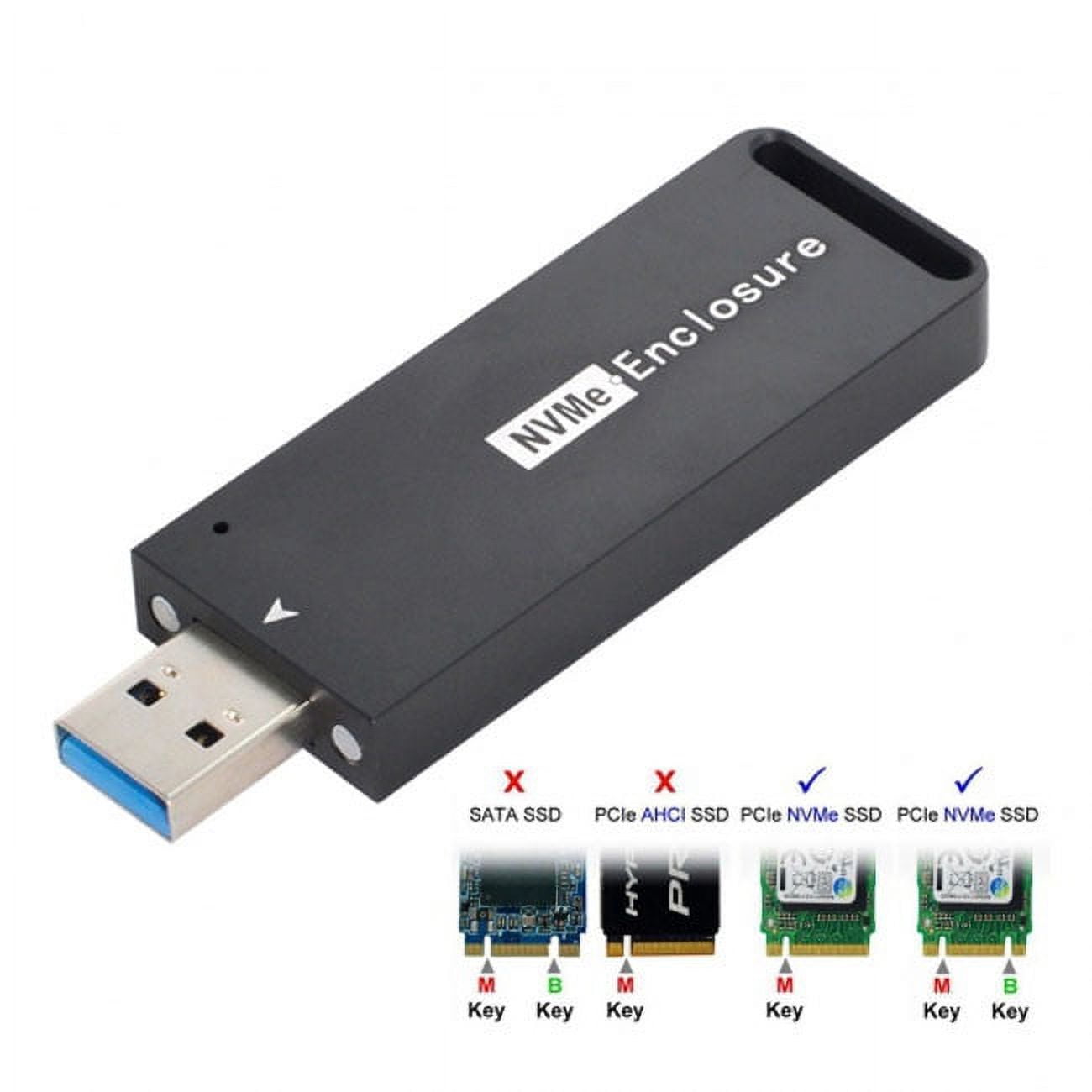 CY USB 3.1 Gen2 10Gbps to NVME PCI-E M-Key Solid State Drive External ...