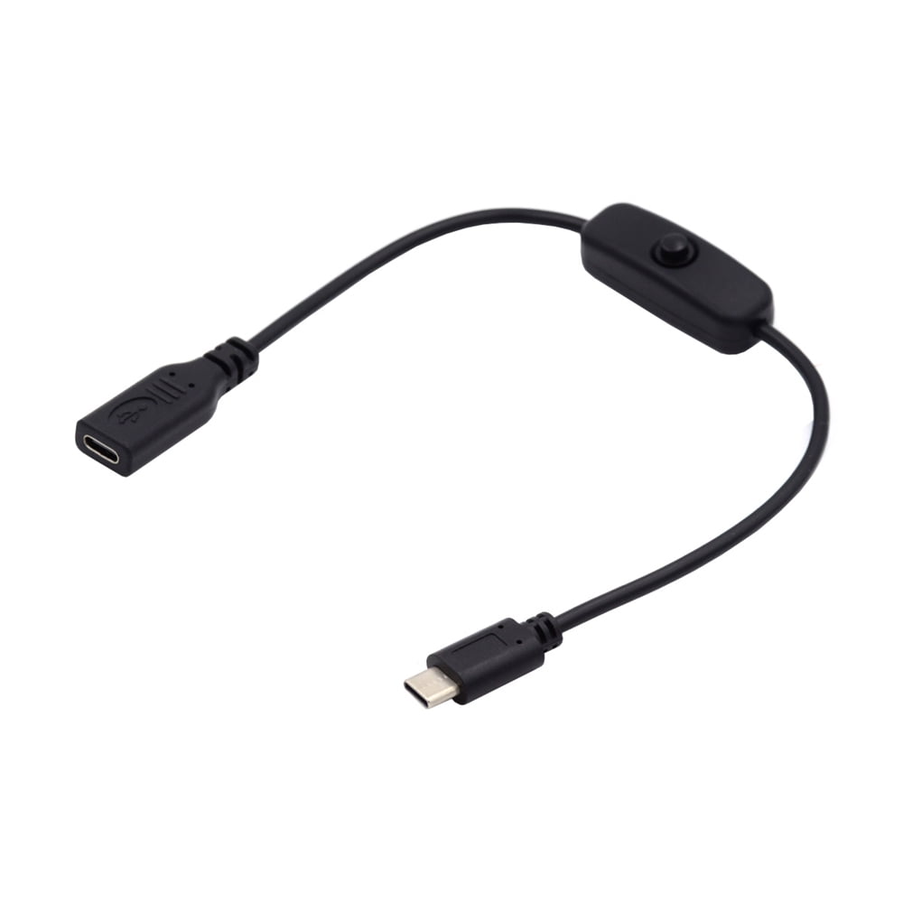 CY USB-C Cable with On Off Power Switch Button USB Type C Male to ...