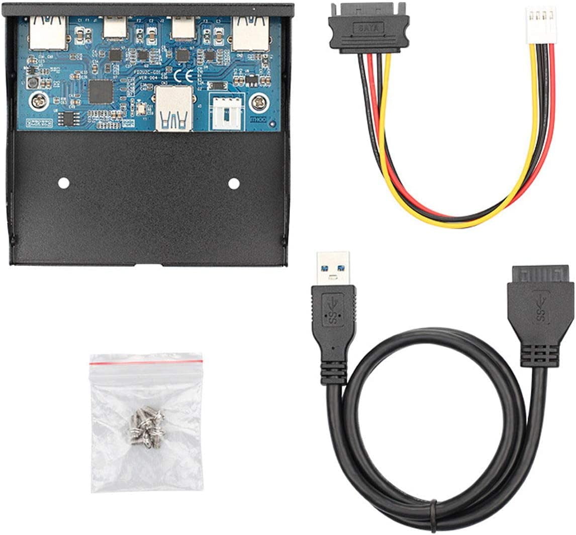 CY USB-C & USB 3.0 HUB 4 Ports Front Panel to Motherboard 20Pin ...