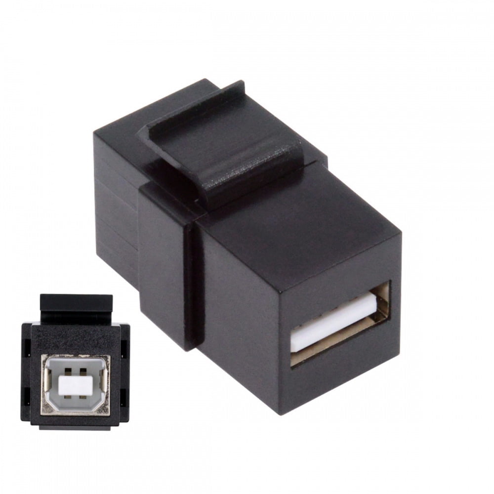 CY USB2.0 A Female to Type-B Female Extension Keystone Jack Coupler Adapter for Wall Plate Panel ...