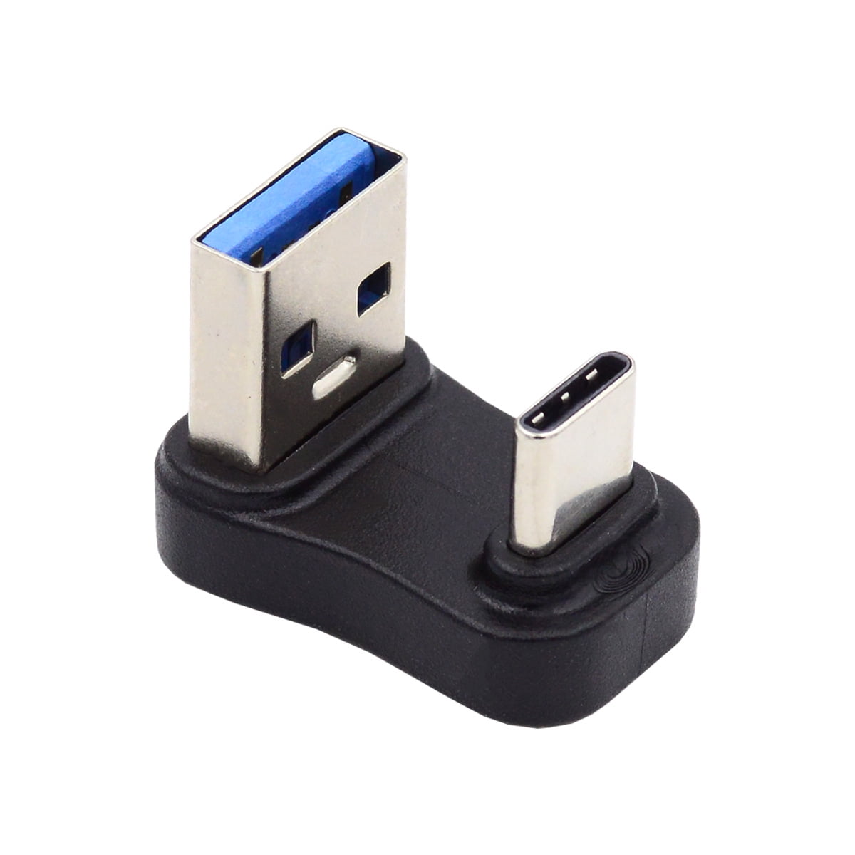 CY USB3.0 Type A Male to USB 3.1 Type C Male Data 10Gbps Up Opposite U Shape Back Angled Charge ...