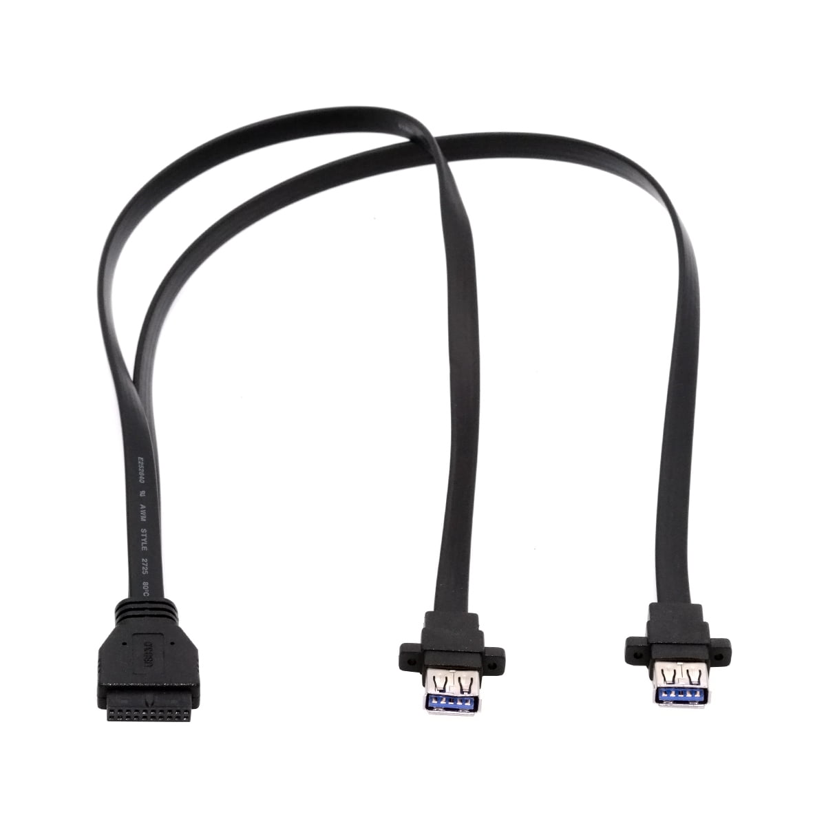 CY Ultra Flat Slim Dual Port USB 3.0 Female Type-A Panel Type to ...