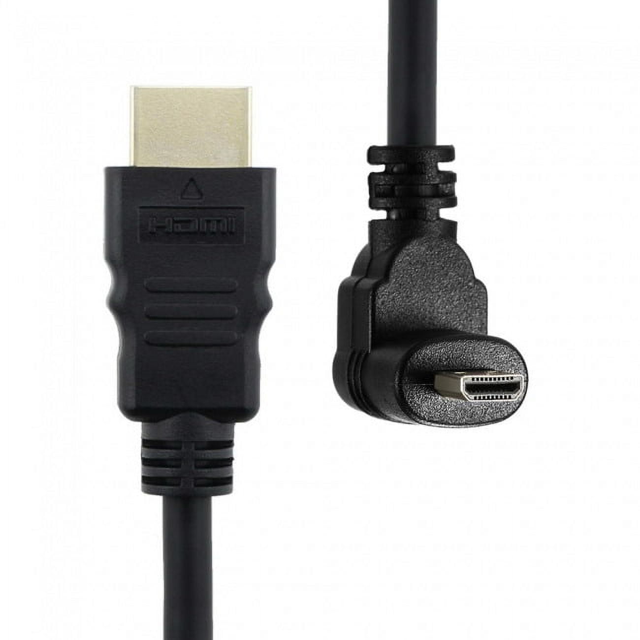 CY Up Angled 90 Degree Micro HDMI to HDMI Male HDTV Cable for Cell ...