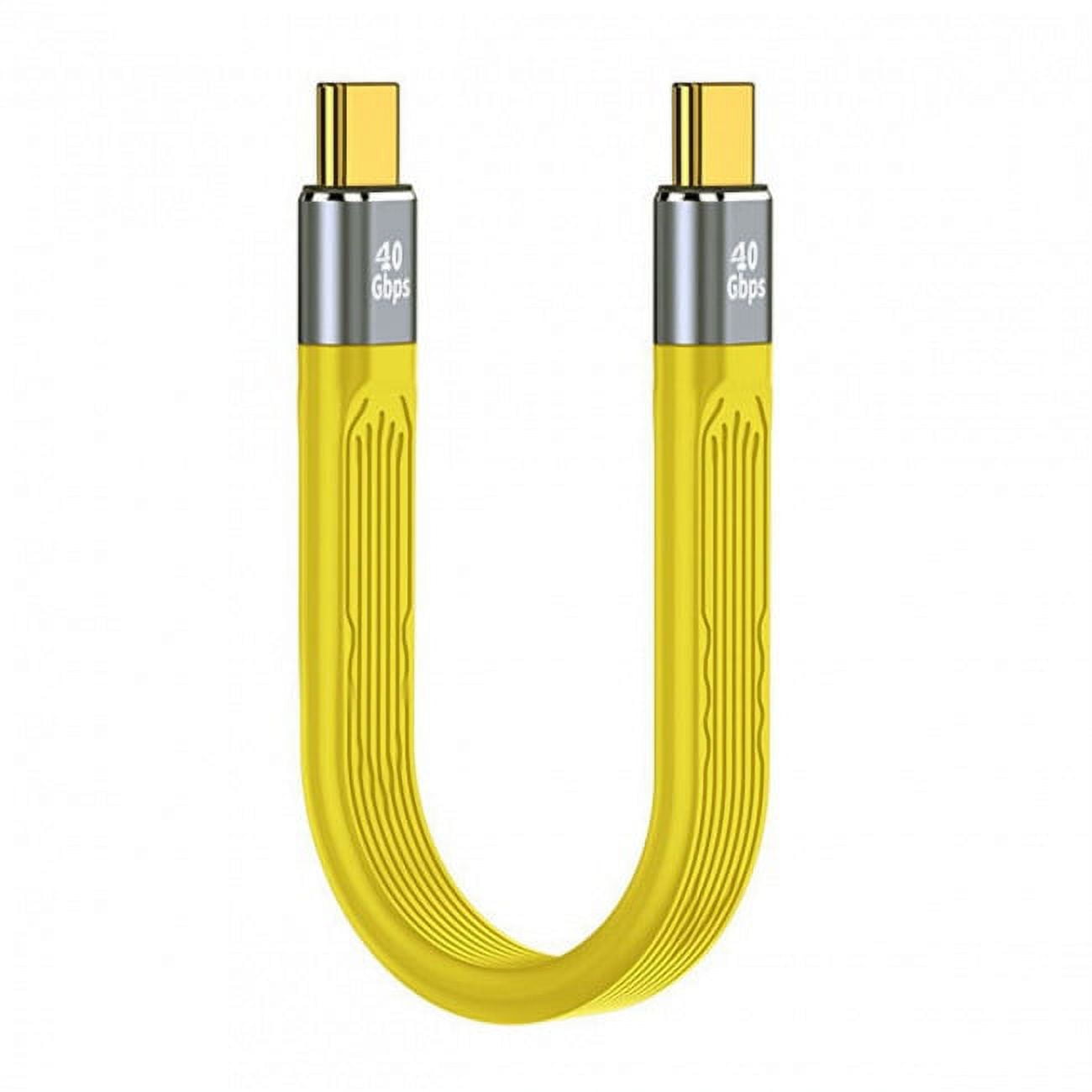 CY Yellow Type-C USB-C Male to Male USB4 40Gbps 100W 8K Flat Slim FPC ...