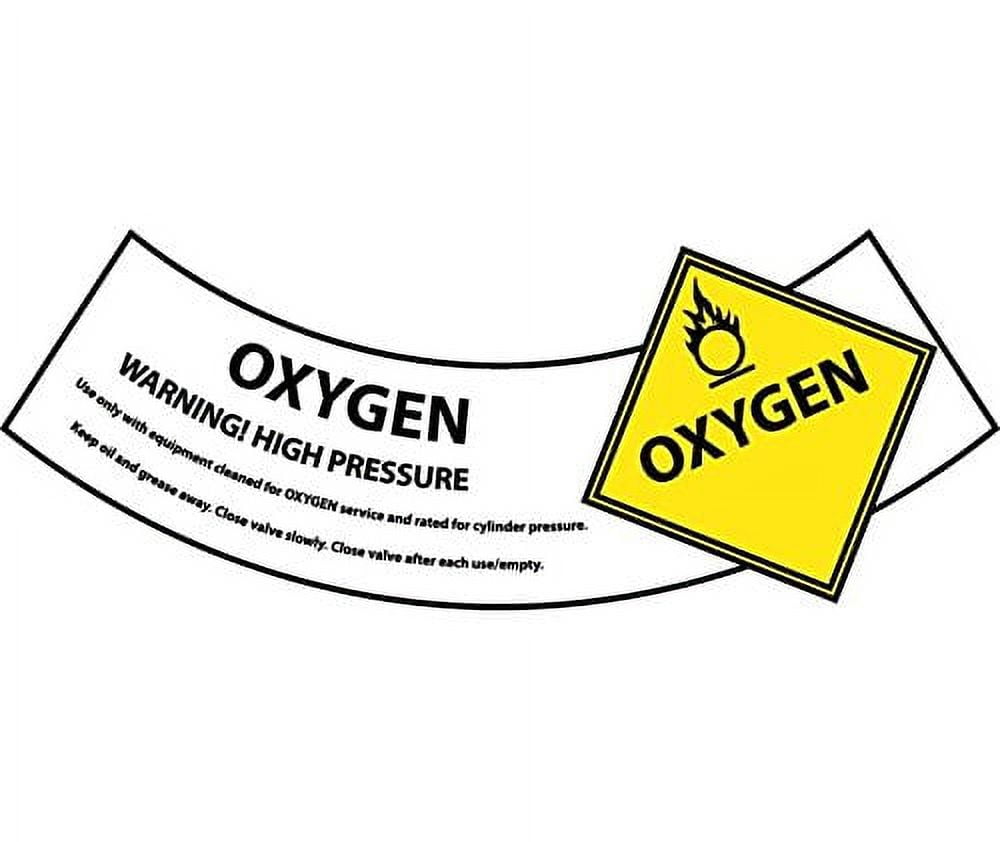 CY106AP National Marker Oxygen Cylinder Shoulder Label (Pack of 25 ...
