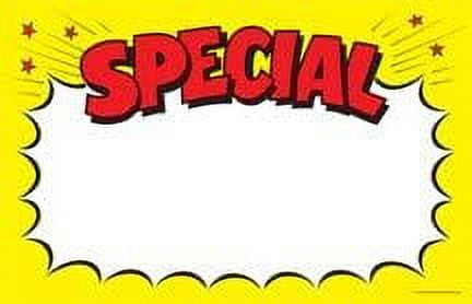 CYA206 Retail Price Signs Cards Special Burst Red & Yellow Sale Pack of ...