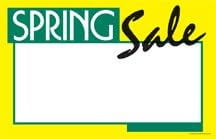 CYA426 "Spring Sale" Retail Price Cards Signs - Holiday and Seasonal ...