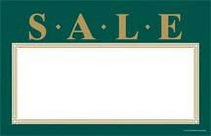 CYB701 Sale Retail Price Cards Signs Green and Gold Pack of 100 Cards ...