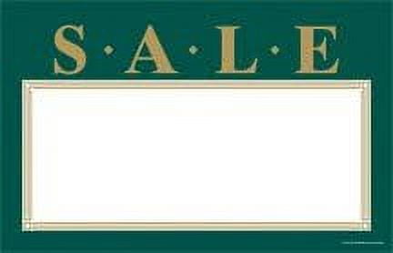 CYA701 Sale Retail Price Cards Signs Green and Gold Pack of 100 Cards ...