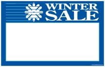 CYB437 "Winter Sale" Retail Price Cards Signs - Holiday and Seasonal ...