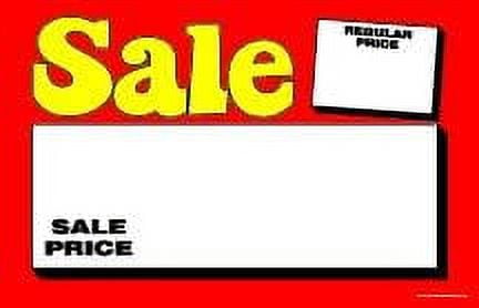 CYB500 "Sale Price Regular Price" Retail Price Cards Signs - Red and ...