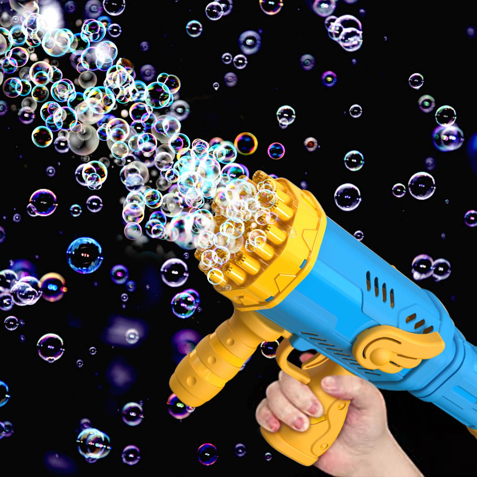 CYBIBO Bubble Machine,Bubble Machine 32 Holes With Lights, Bubble ...