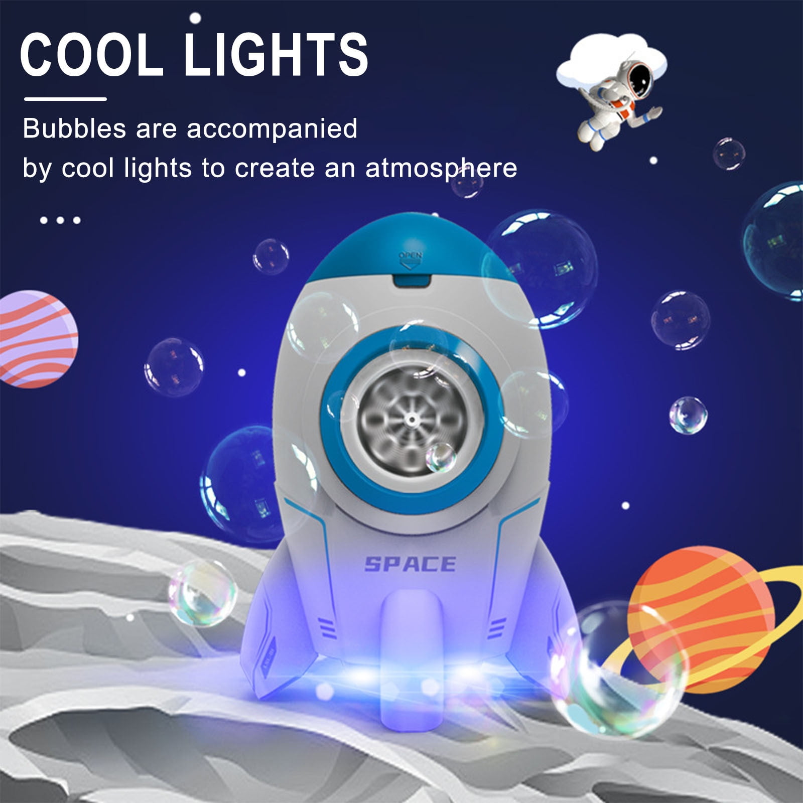 CYBIBO Bubble Machine, Bubble Machine Fully Automatic Bubble Spaceship ...