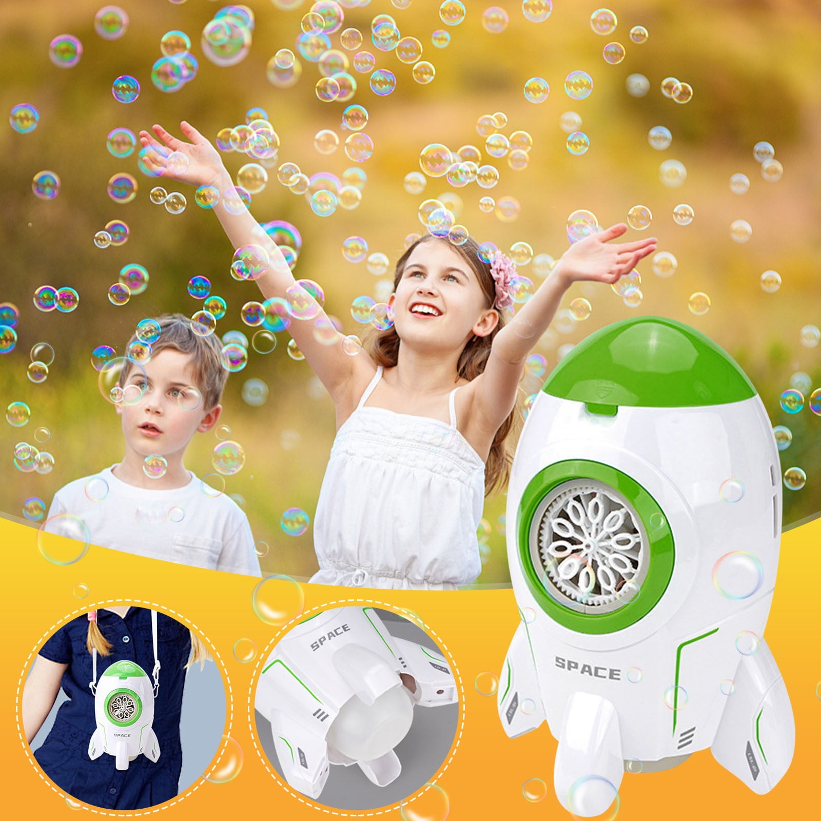 CYBIBO Bubble Machine, Bubble Machine Fully Automatic Bubble Spaceship ...