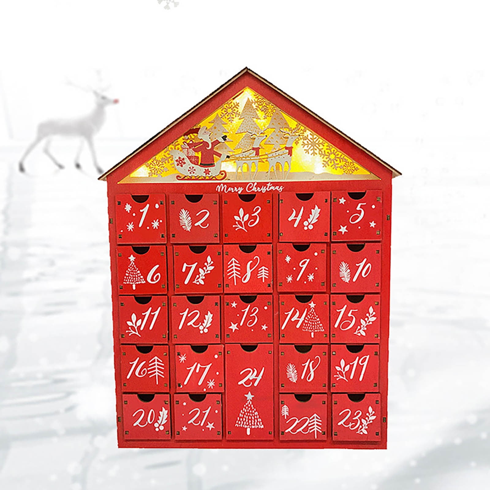 CYBIBO Christmas Advent Calendars, Kids Advent Calendar 2024, 24 Wooden ...