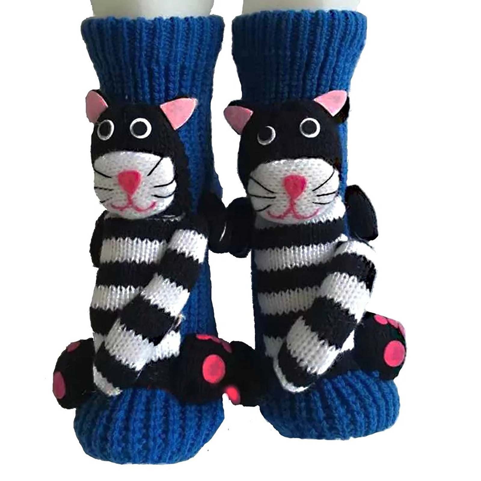 CYBIBO New 3D Knit Animal Socks, Cute Handmade Crocheted Animals 3D ...