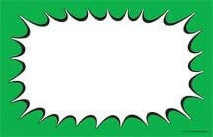 CYC308 "Blank Burst Design" Retail Price Cards Signs - Green and Black ...