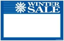 CYC437 "Winter Sale" Retail Price Cards Signs - Holiday and Seasonal ...
