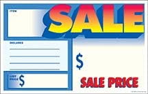 CYC901 "Sale Price Regular Price" Retail Price Cards Signs ...