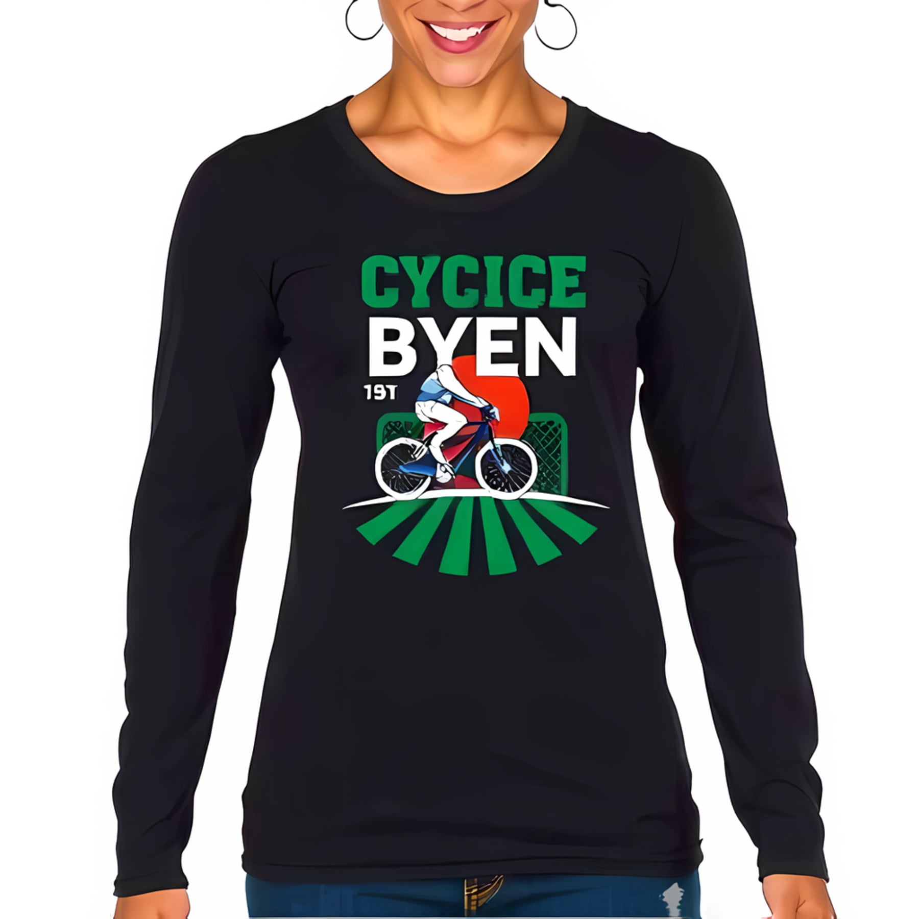 CYCICE BYEN Long Sleeve T-Shirt - Unique Graphic Design with Retro ...