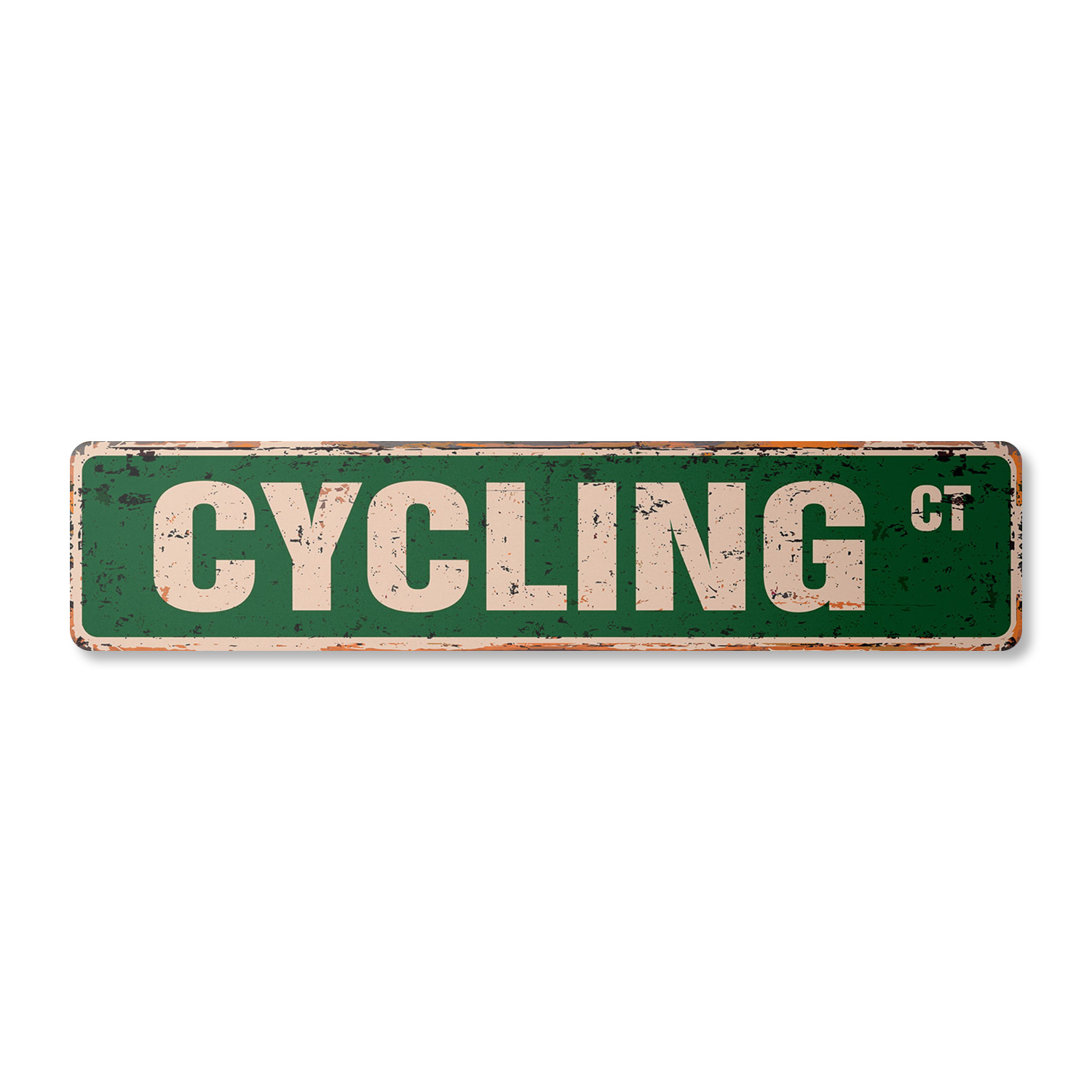 CYCLING Vintage Aluminum Street Sign Childrens Name Room Metal Sign ...