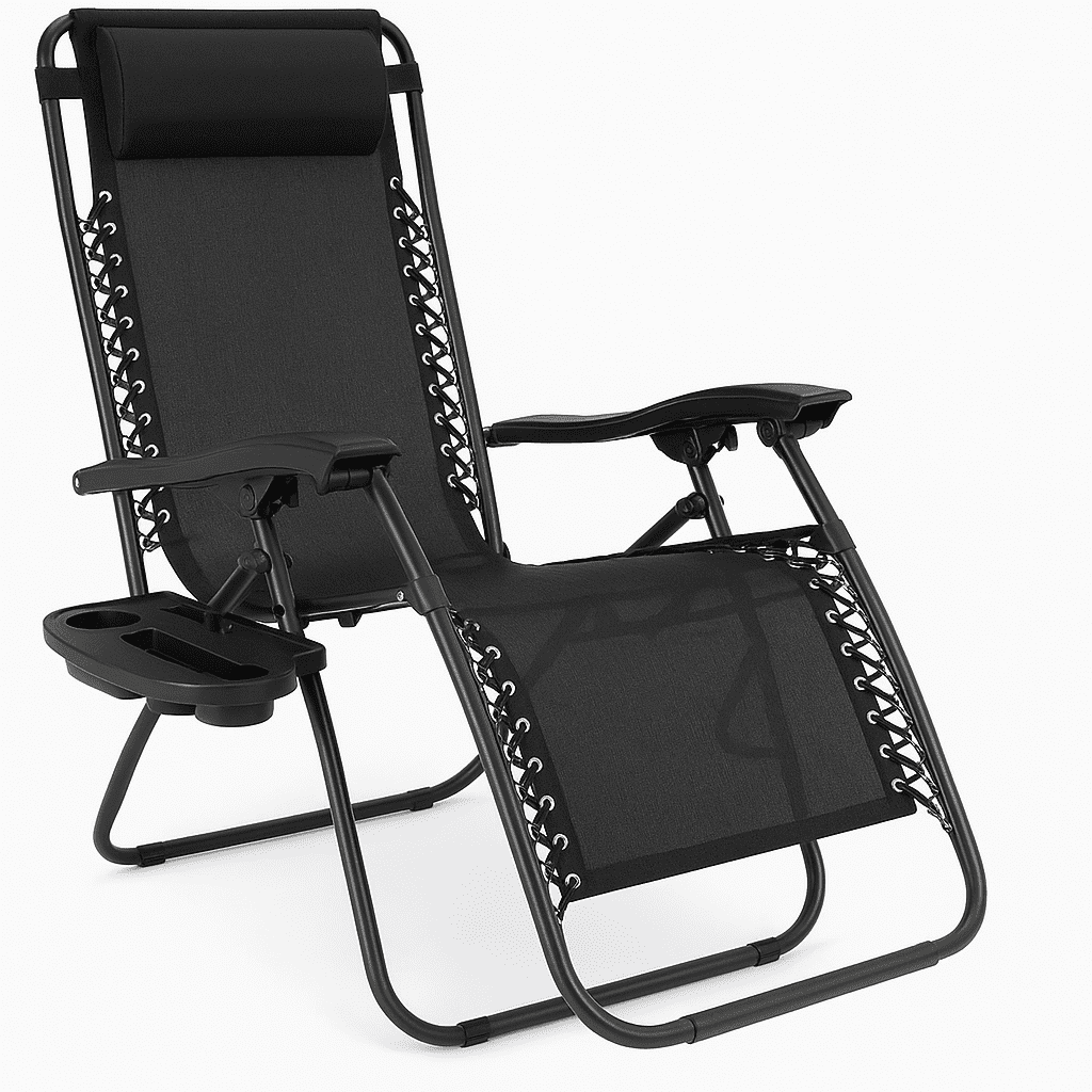 CYCLONE SOUND Zero Gravity Patio Lounge Chair, Adjustable, Foldable ...