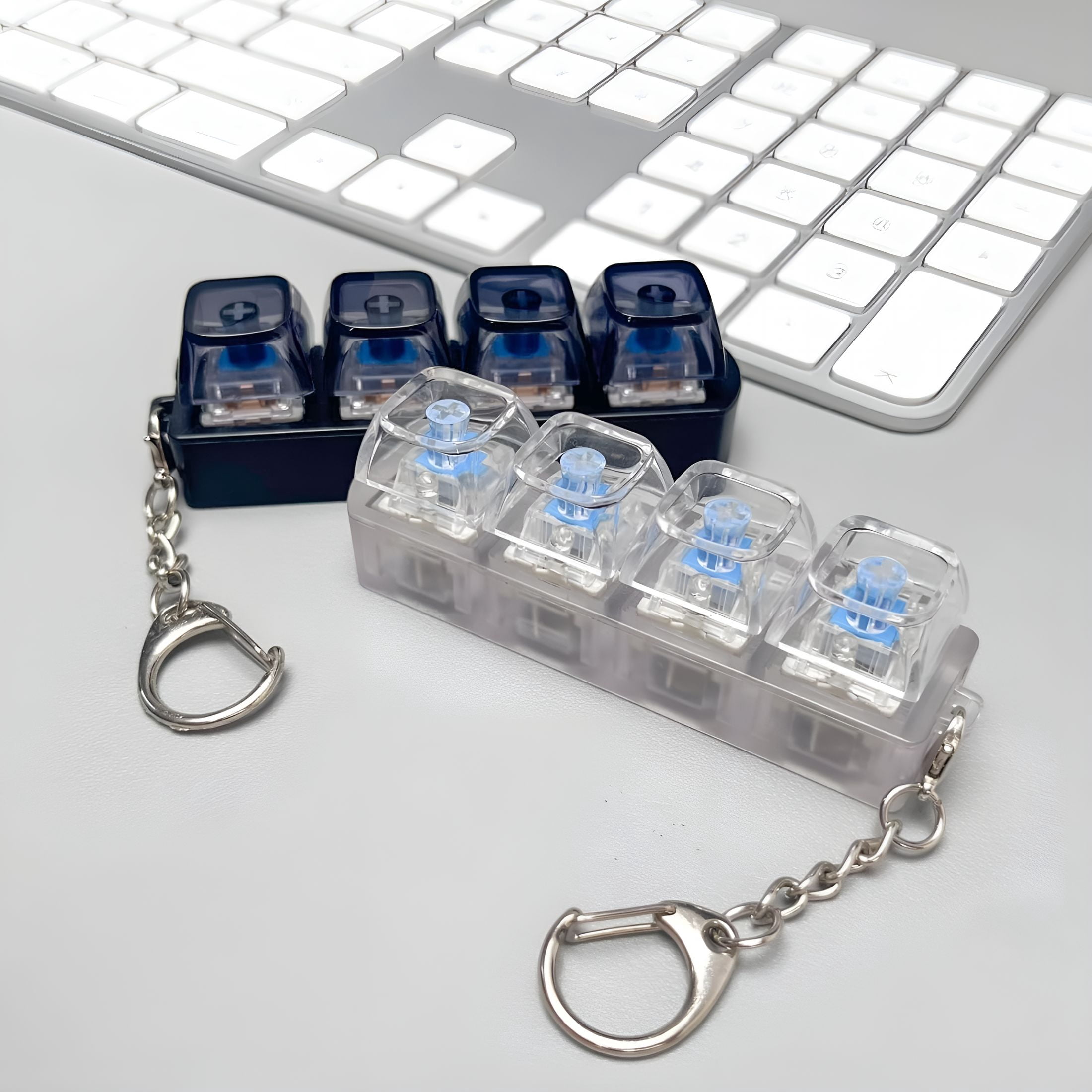 CYFW 2PCS Keyboard Fidget Toys for Adult, Keyboard Fidget Keychain ...