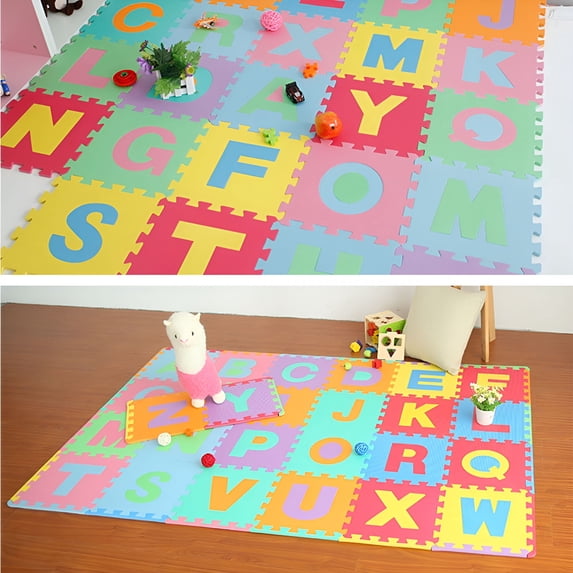 CYFW 36 Pc Eva Foam Alphabet Numbers Play Mat, Baby Room Floor Puzzle ...