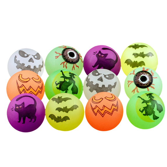 CYFW 72 Pcs Halloween Bouncy Balls, Glow in the Dark Bouncing Balls ...