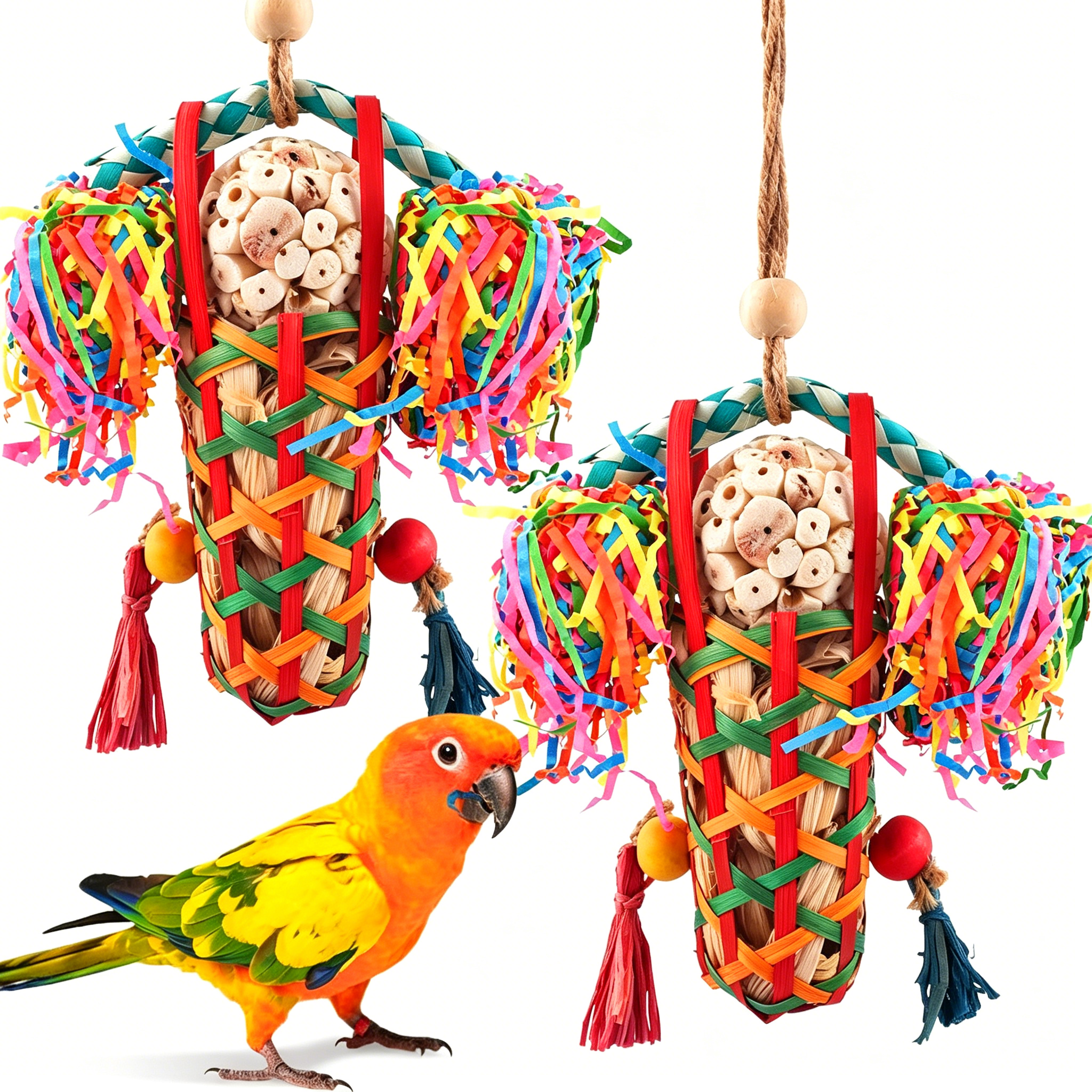 CYFW Bird Toys Parakeet Toy Cockatiel Shredding Chew Conure Foraging ...